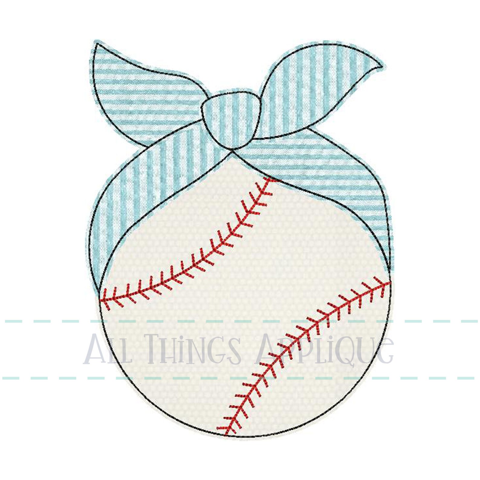 Baseball Softball Applique Design for Machine Embroidery | Etsy