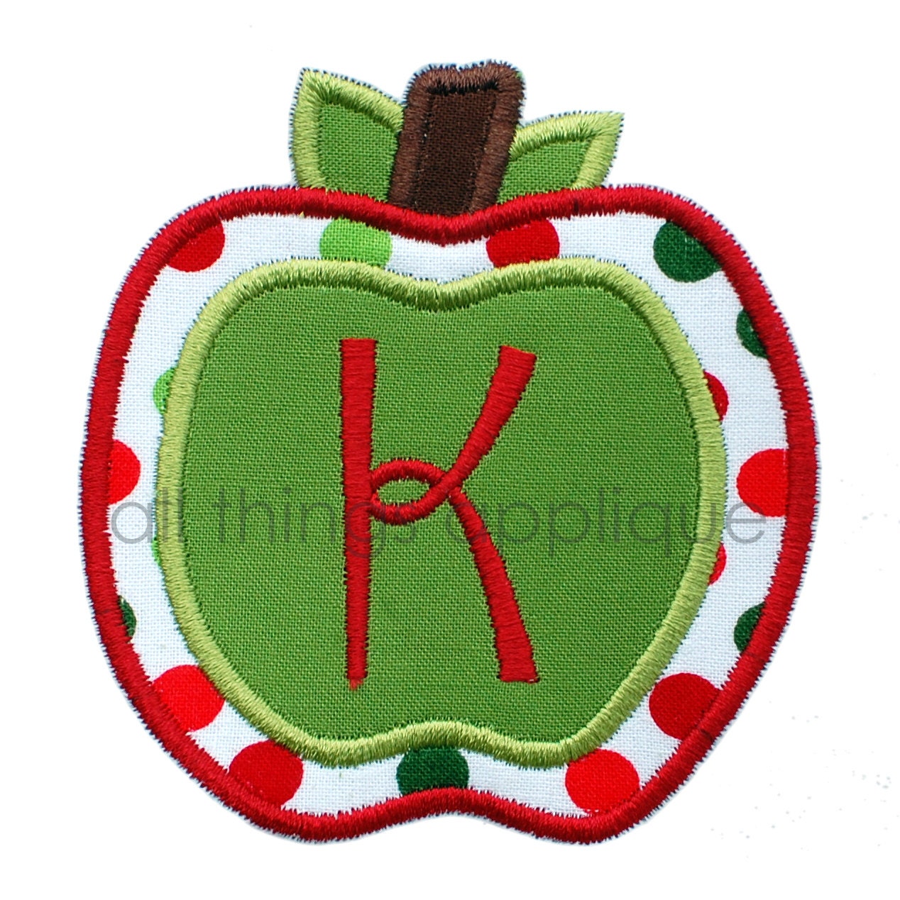 Apple Applique Alphabet 26 Letters 3 Sizes Each Letter | Etsy