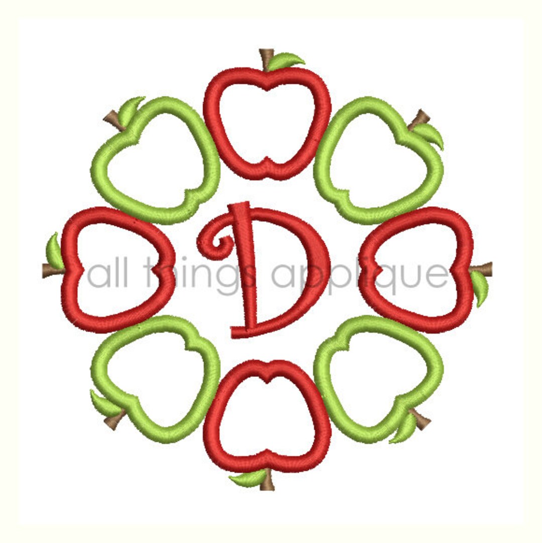 Circle of Apples Embroidery Designs - 3 Sizes - INSTANT DOWNLOAD - Etsy