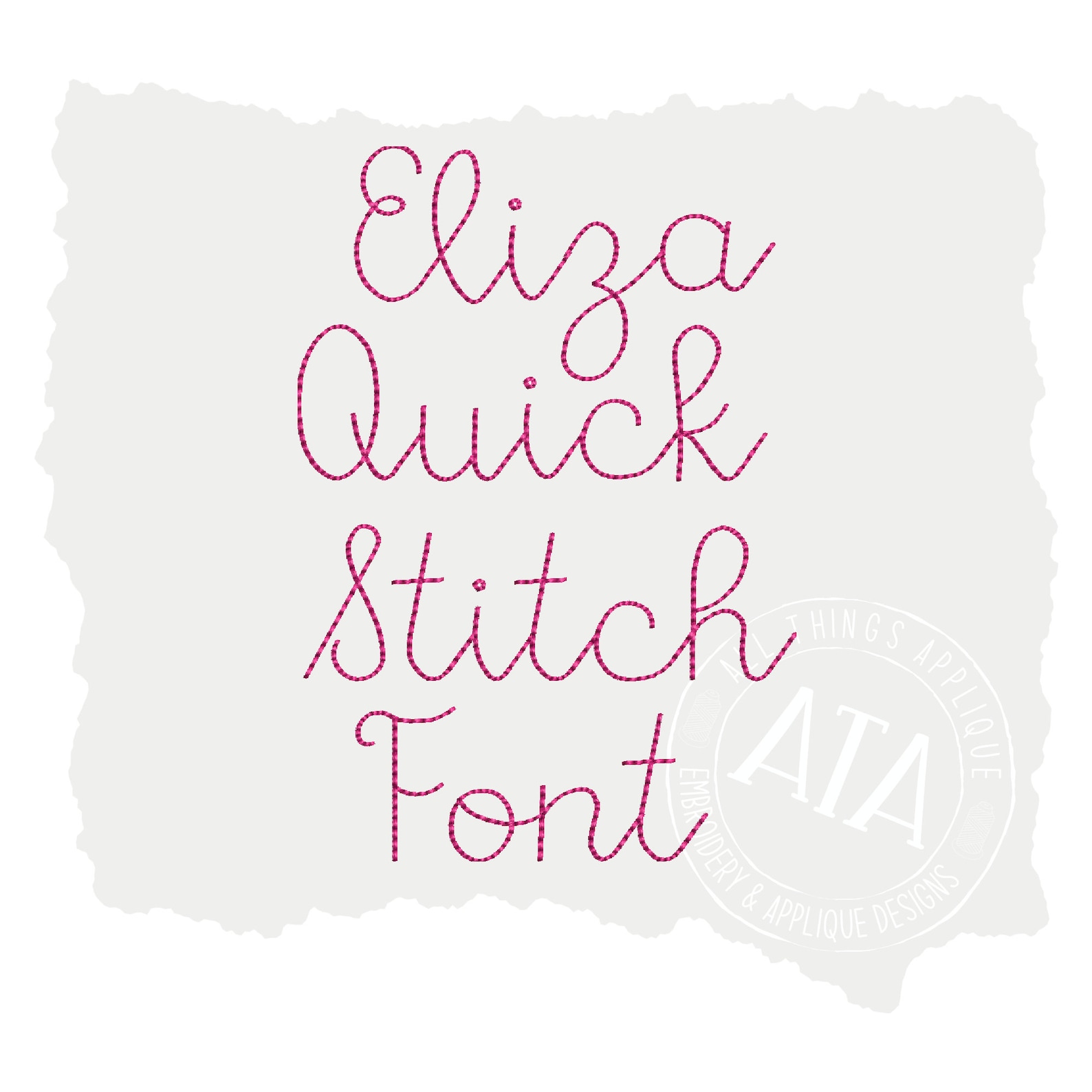 Eliza Quick Vintage Bean Stitch Script Font for Machine - Etsy