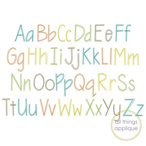 Triple Scribble Embroidery Font Bean Vintage Stitch for Machine ...