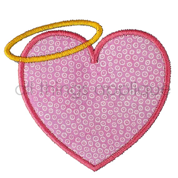 Valentine Applique Design Angel Heart - Etsy
