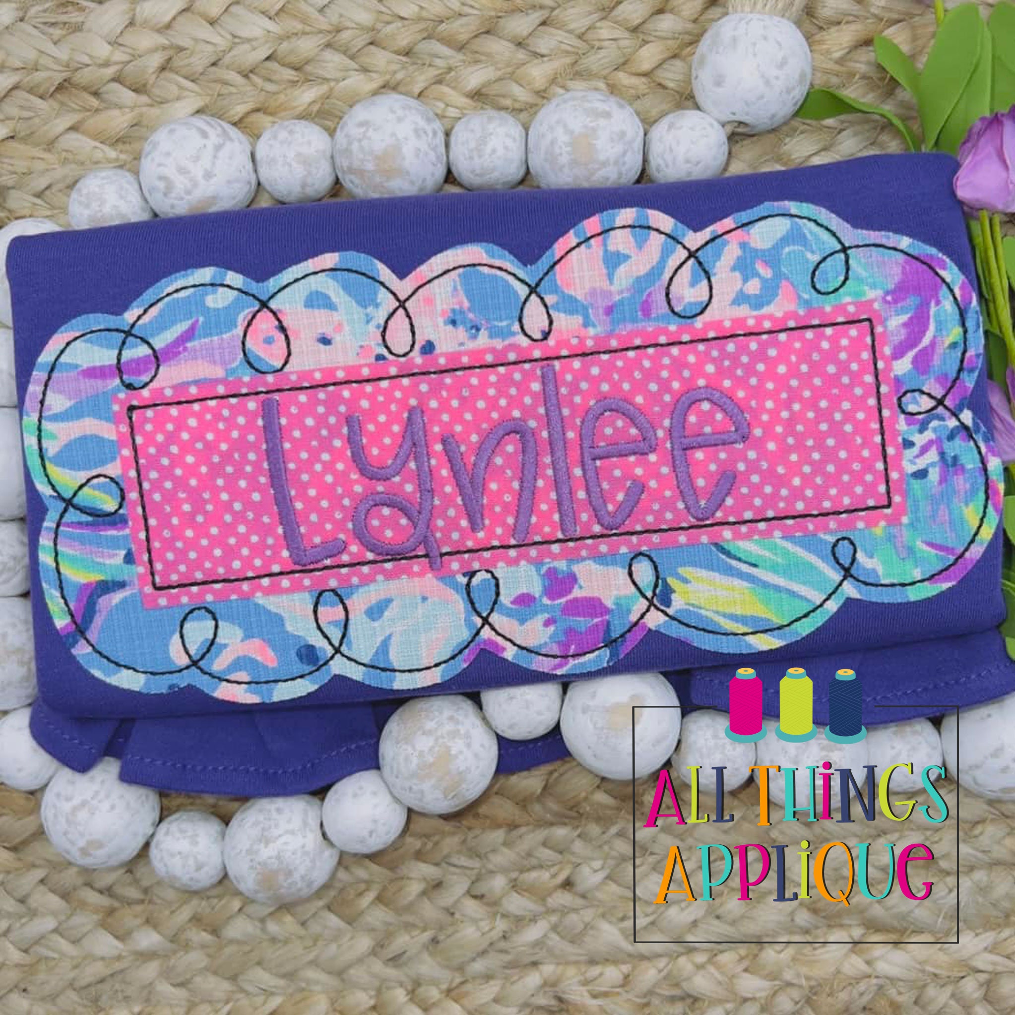 Name Frame Set - Rectangle, Double Rectangle, Scallop Edge, Loopy Name ...