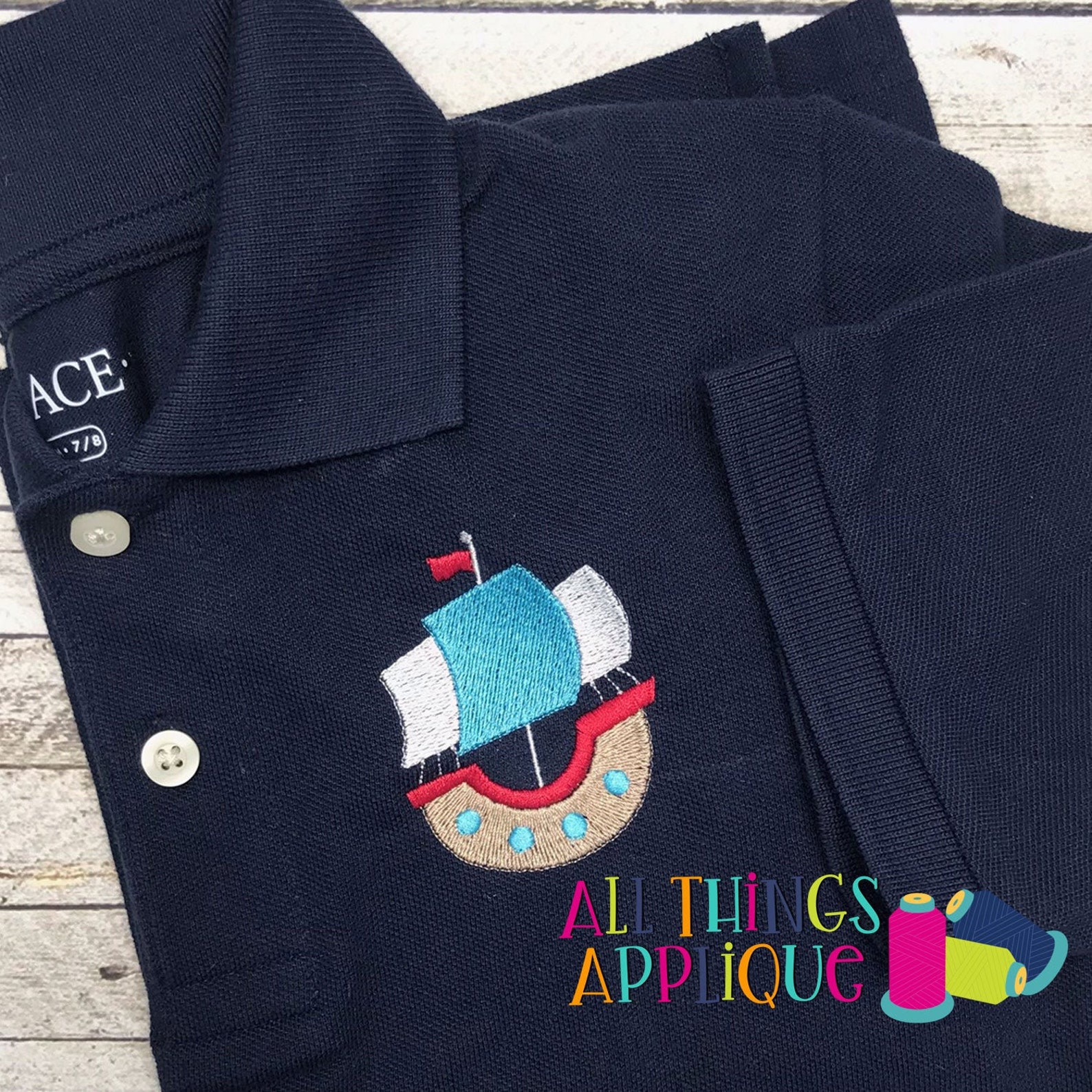 Pirate Ship Mini Embroidery Design for Machine Embroidery | Etsy