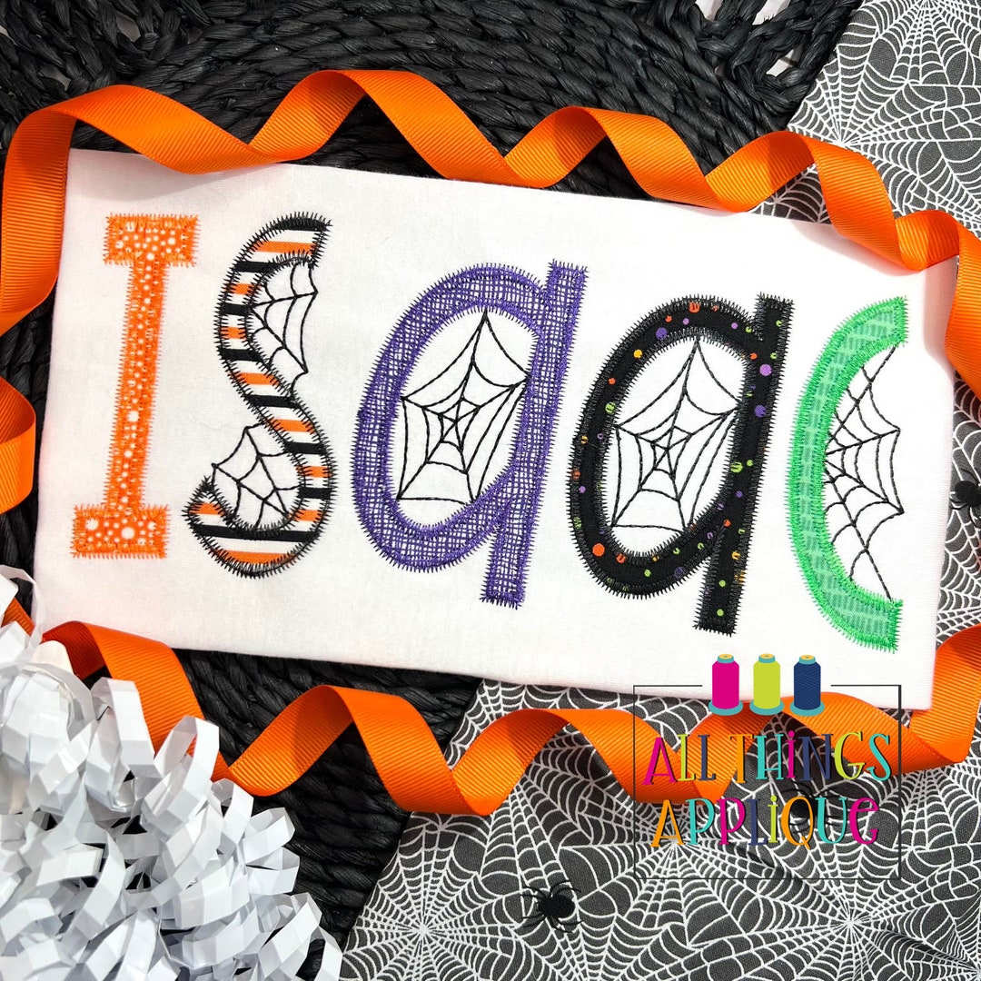 Spider Web Applique Alphabet - 26 Uppercase Letters and 5 Lowercase ...