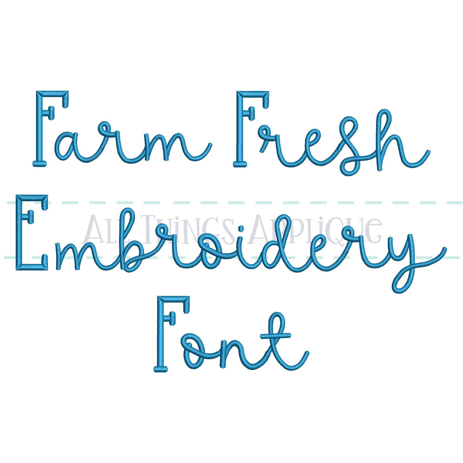 Farm Fresh Machine Embroidery Font - Uppercase and Lowercase Embroidery ...