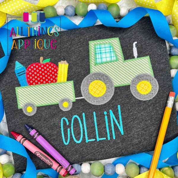 Tractor Applique - Etsy