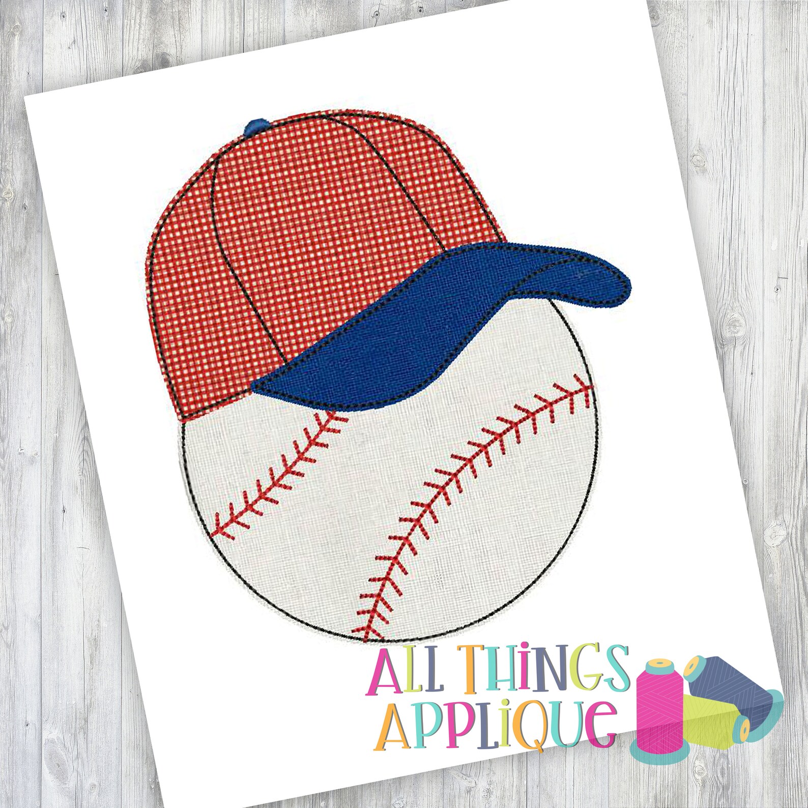 Baseball Applique Design for Machine Embroidery Bean Stitch - Etsy