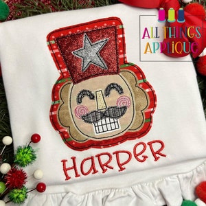 Nutcracker Face Applique Design - With or Without Background Fabric ...