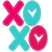 XOXO Vertical Applique Satin and Bean 4 Sizes Machine Embroidery ...