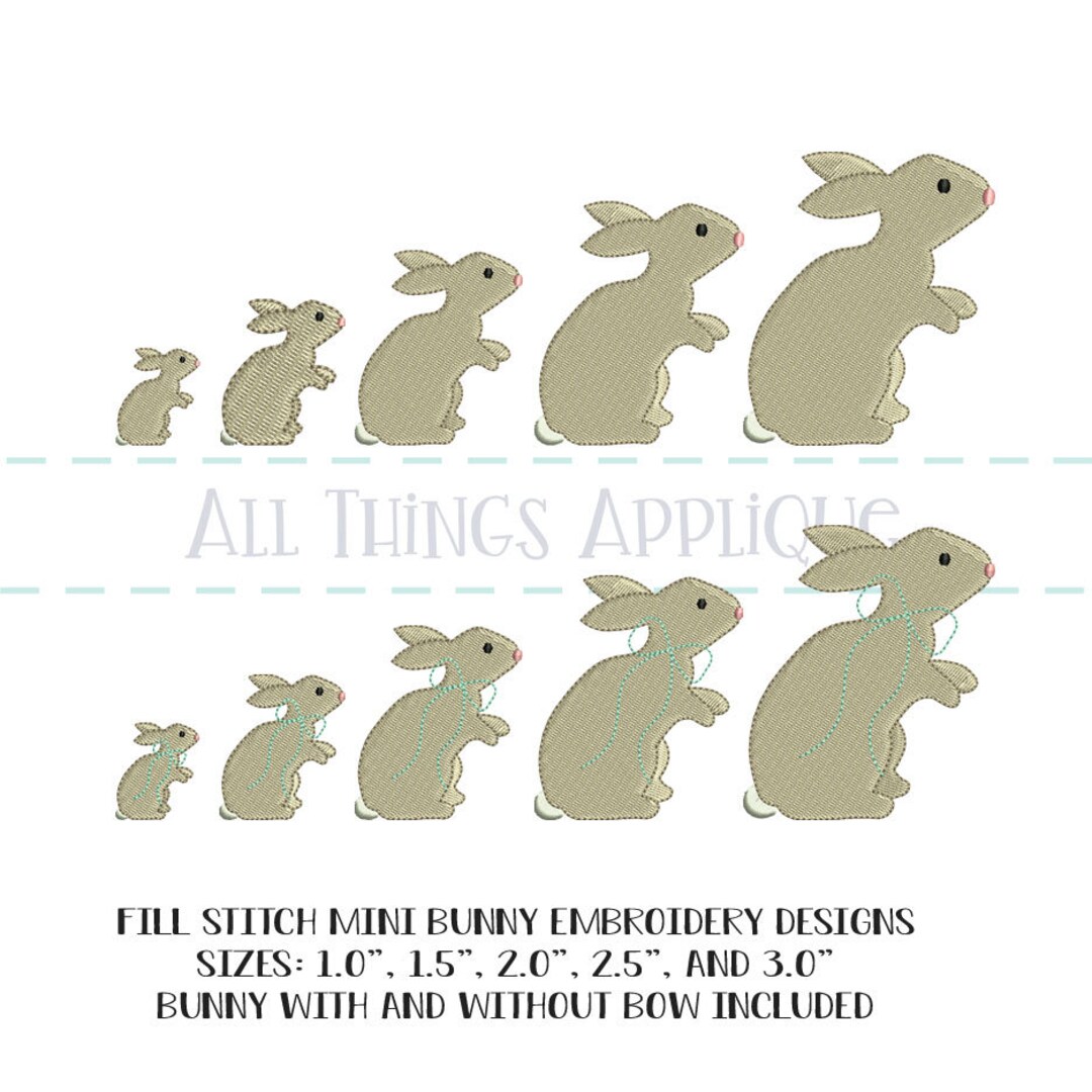 Mini Easter Bunny Embroidery Design Machine Embroidery Pattern by All ...