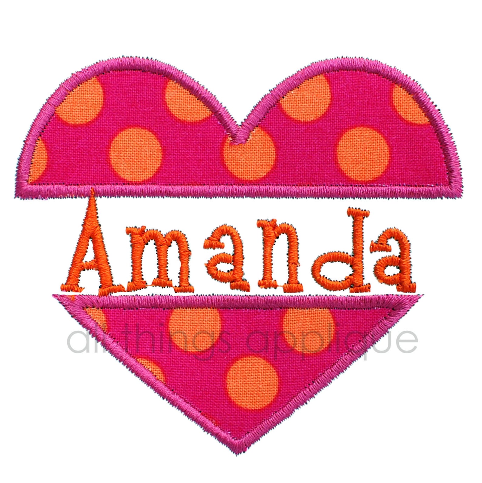 Split Heart Applique Valentine Applique Design Machine - Etsy