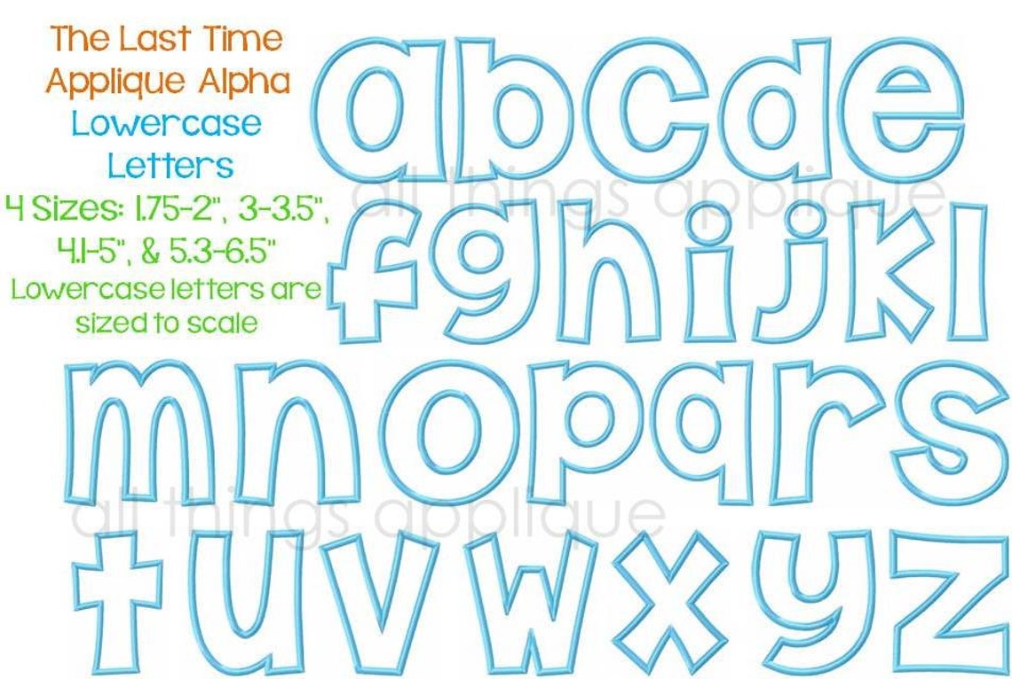 Applique Alphabet Font the Last Time 26 Letters Upper and - Etsy