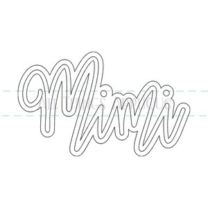 Mimi Hand Lettered Bean Stitch Double Applique Design for Machine ...