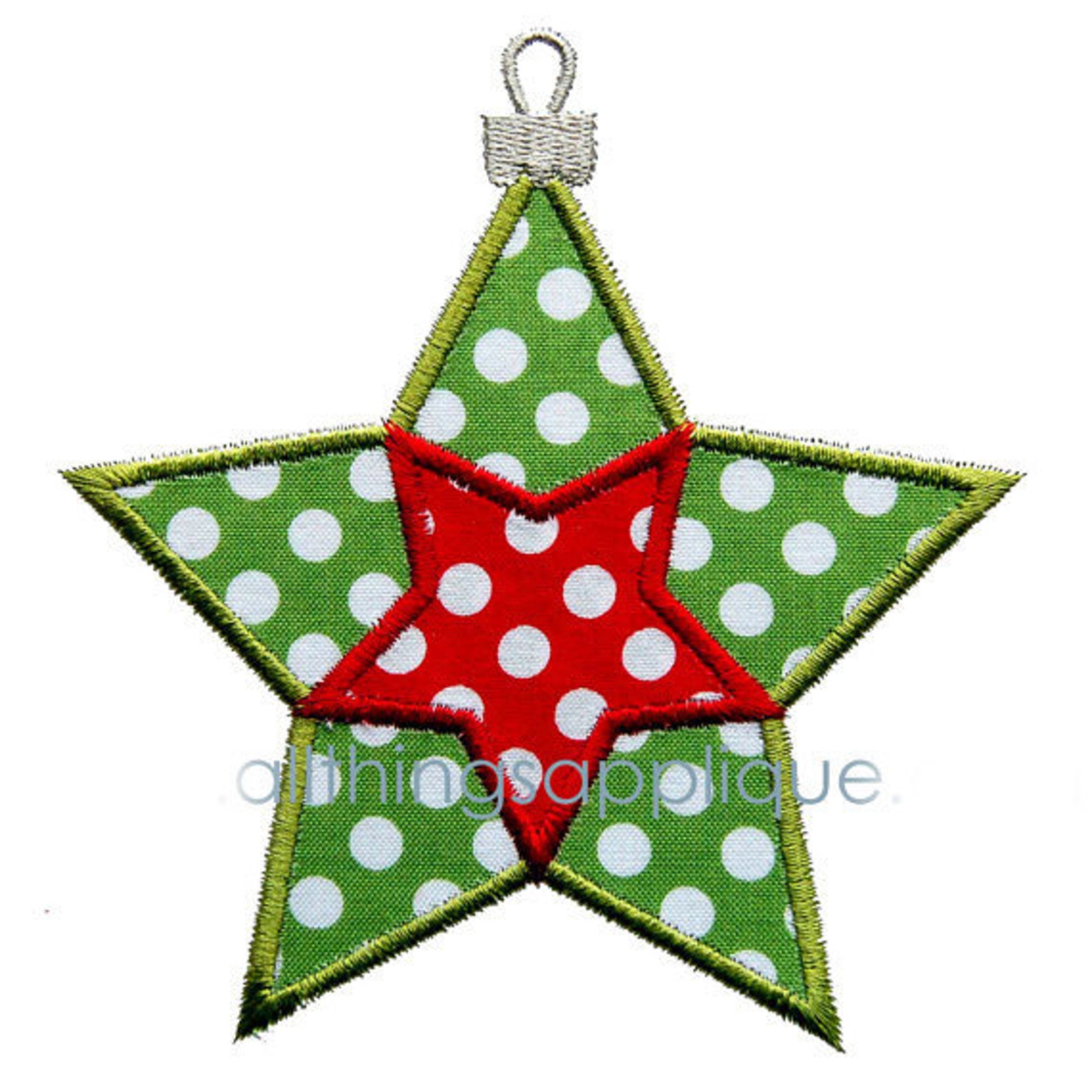 Star Ornament Applique Christmas Applique Design 3 Sizes - Etsy