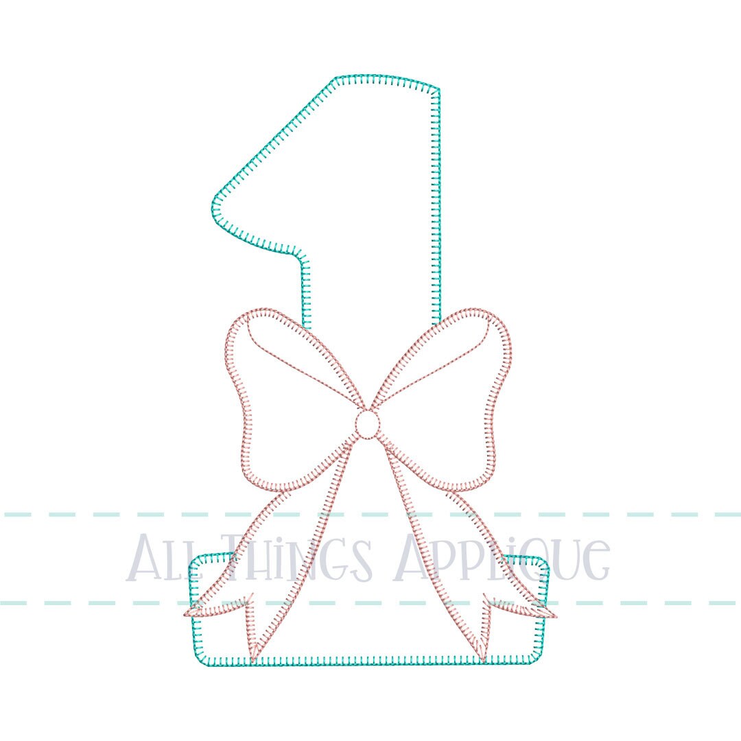 Birthday Number Applique Design for Machine Embroidery | Etsy