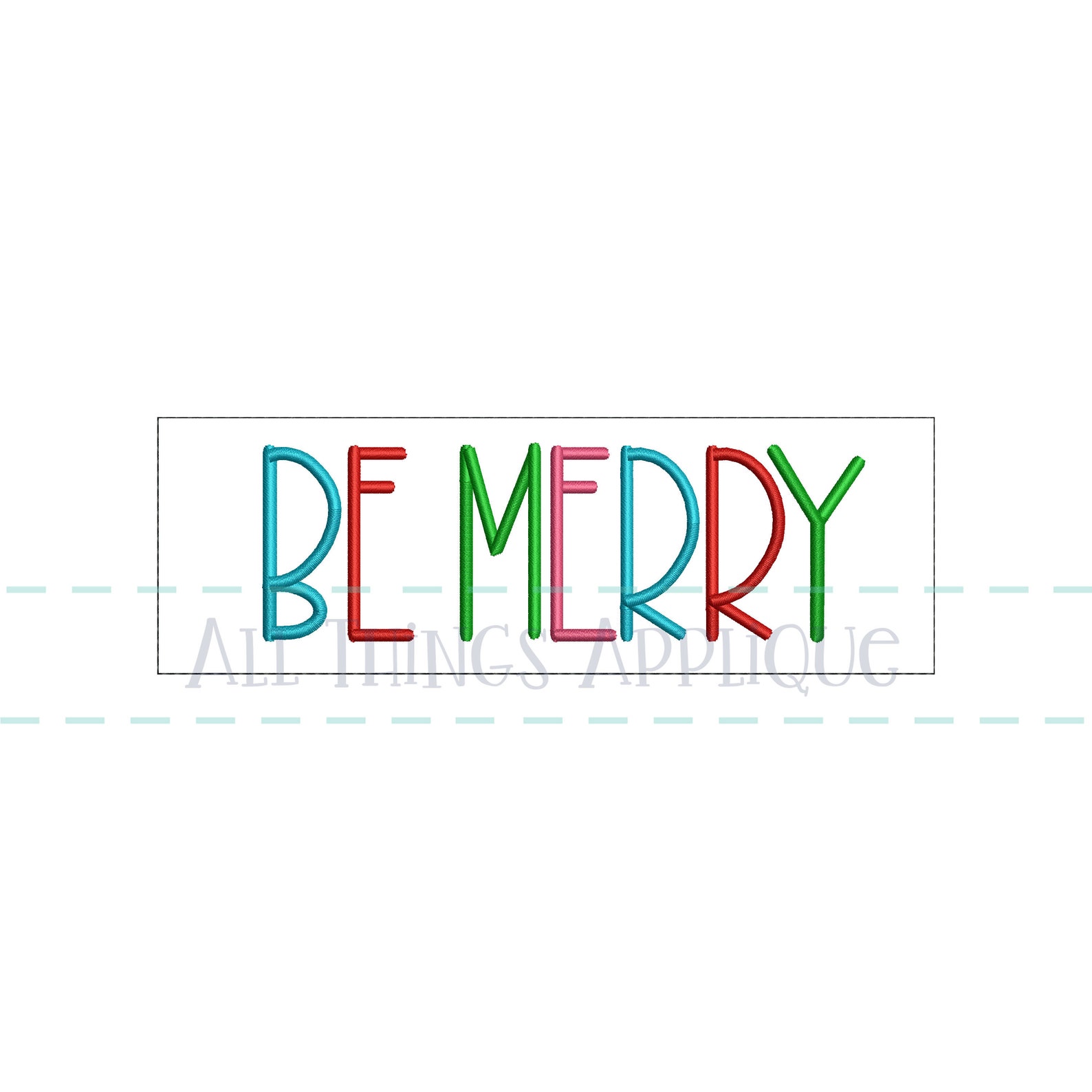 Be Merry Christmas Ornament Embroidery Designs for Machine - Etsy