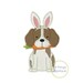 Beagle Dog Applique Design With Carrot and Bunny Ears for - Etsy
