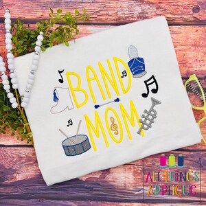 Marching Band Mini Embroidery Design Bundle - Drum, Trumpet, Band Hat ...