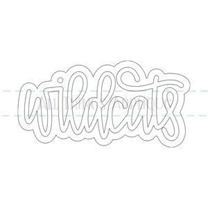 Wildcats Hand-lettered and Digitized Bean Stitch Machine Embroidery ...