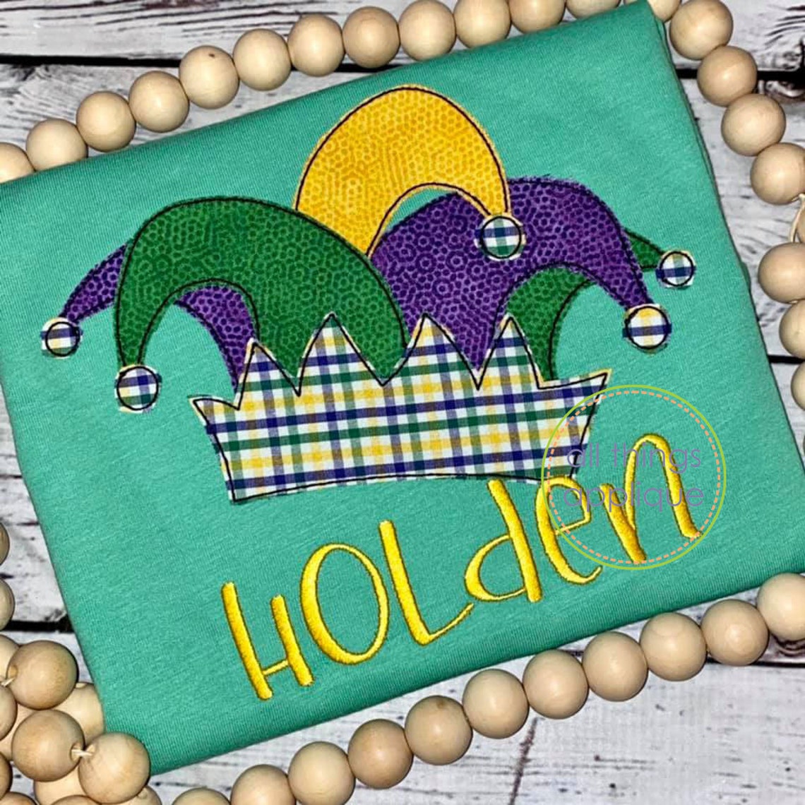 Mardi Gras Jester Hat Applique Design Mardi Gras Machine - Etsy