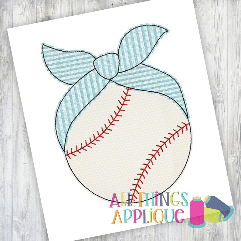 Baseball Softball Applique Design for Machine Embroidery | Etsy