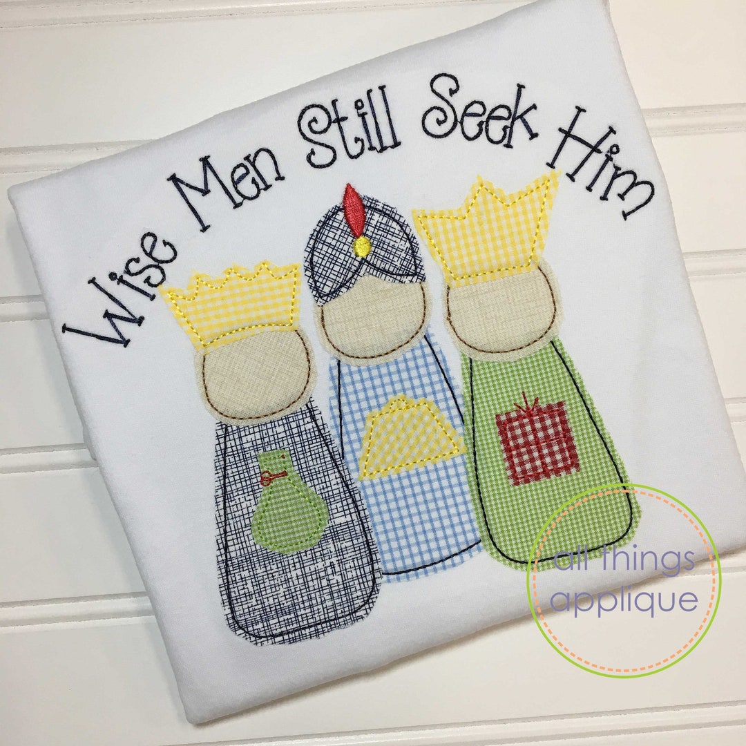 Christmas Trio Applique Design - Wise Men Still Seek Him - Bean Stitch ...