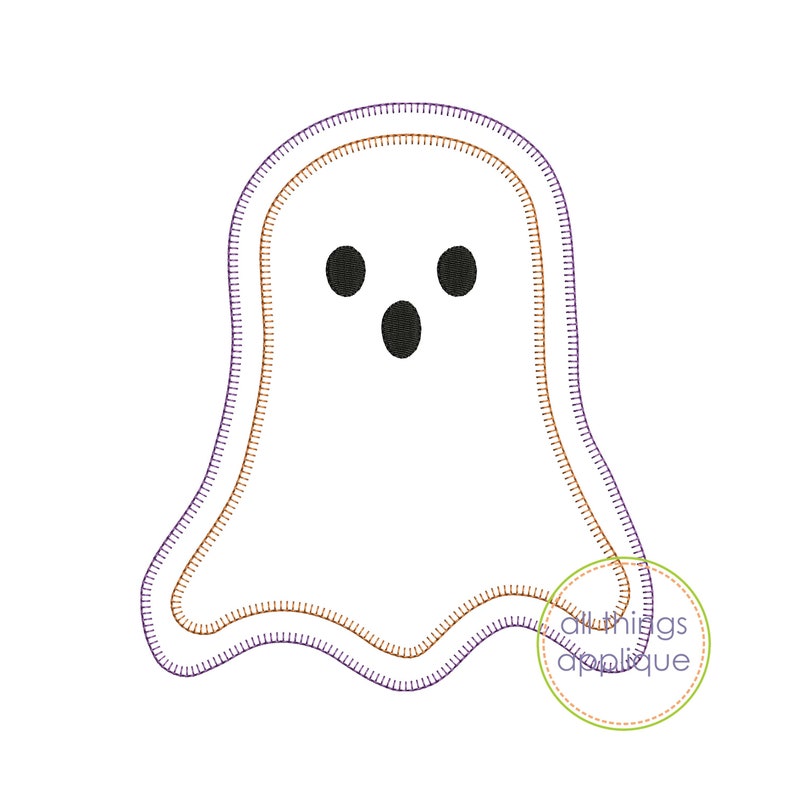 Double Layer Ghost Applique Design Blanket Stitch 1405 - Etsy