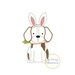 Beagle Dog Applique Design With Carrot and Bunny Ears for - Etsy