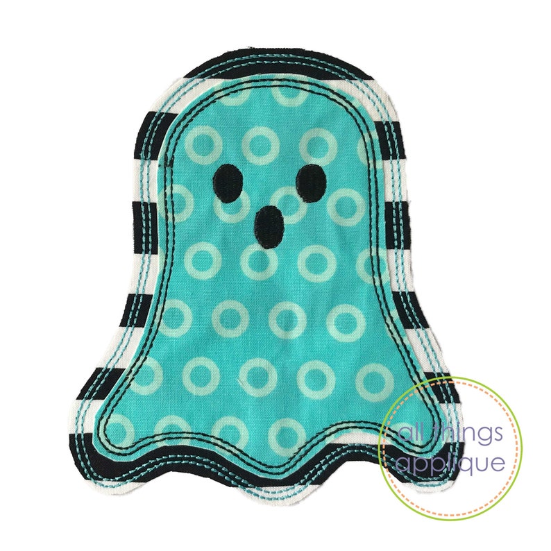 Double Layer Ghost Applique Design - Bean Stitch (#1403) - Halloween ...