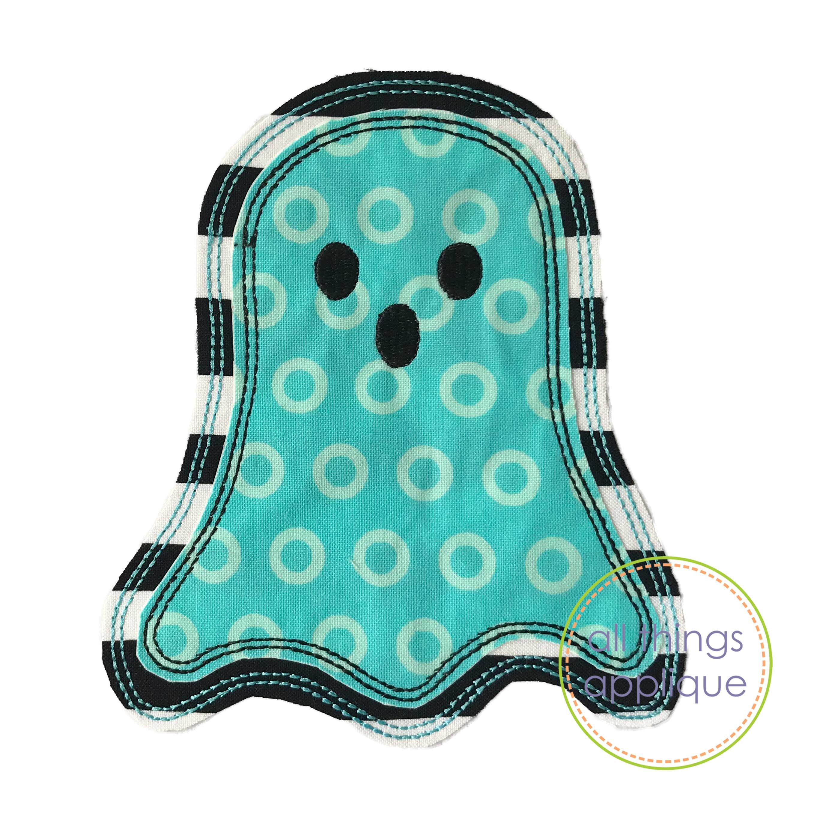 Double Layer Ghost Applique Design - Bean Stitch (#1403) - Halloween ...