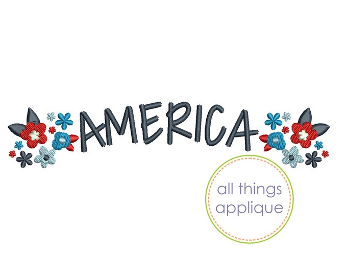 America Embroidery Design 4th of July Embroidery Patriotic - Etsy