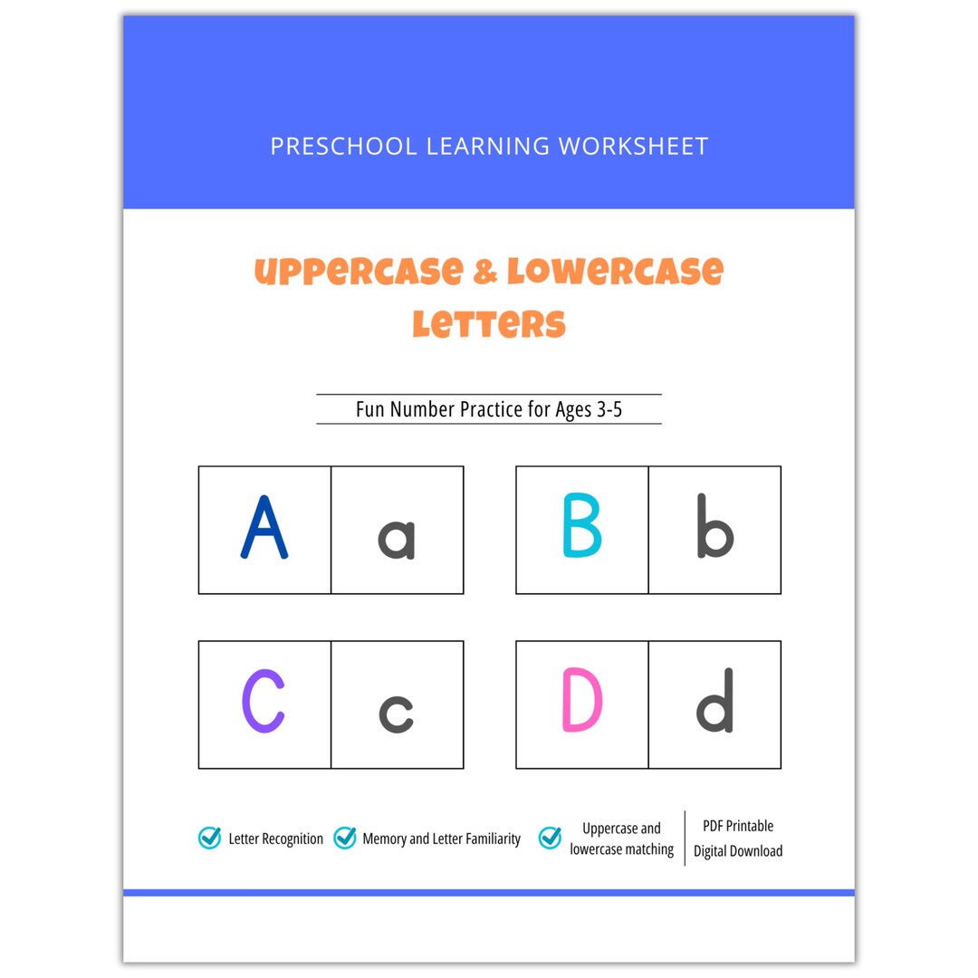Uppercase Lowercase Matching Worksheet | Alphabet Match Printable ...