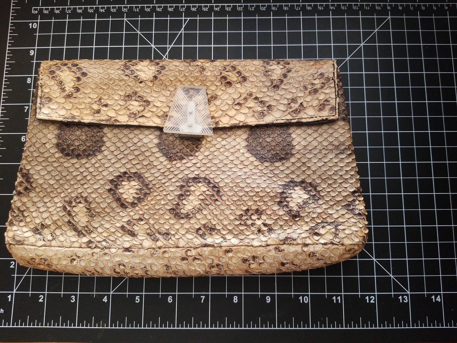 Snakeskin Clutch Purse Leather Handbag - Etsy