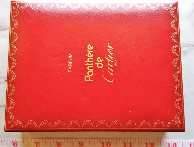 Cartier Box, Huge Collectors Red Cartier Box for Parfum, Panthere De ...