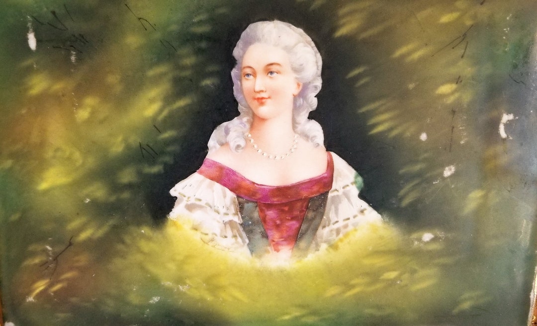 Tile, Hand Painted, Beautiful Austria Marked Antique HUGE MARK DOWN - Etsy