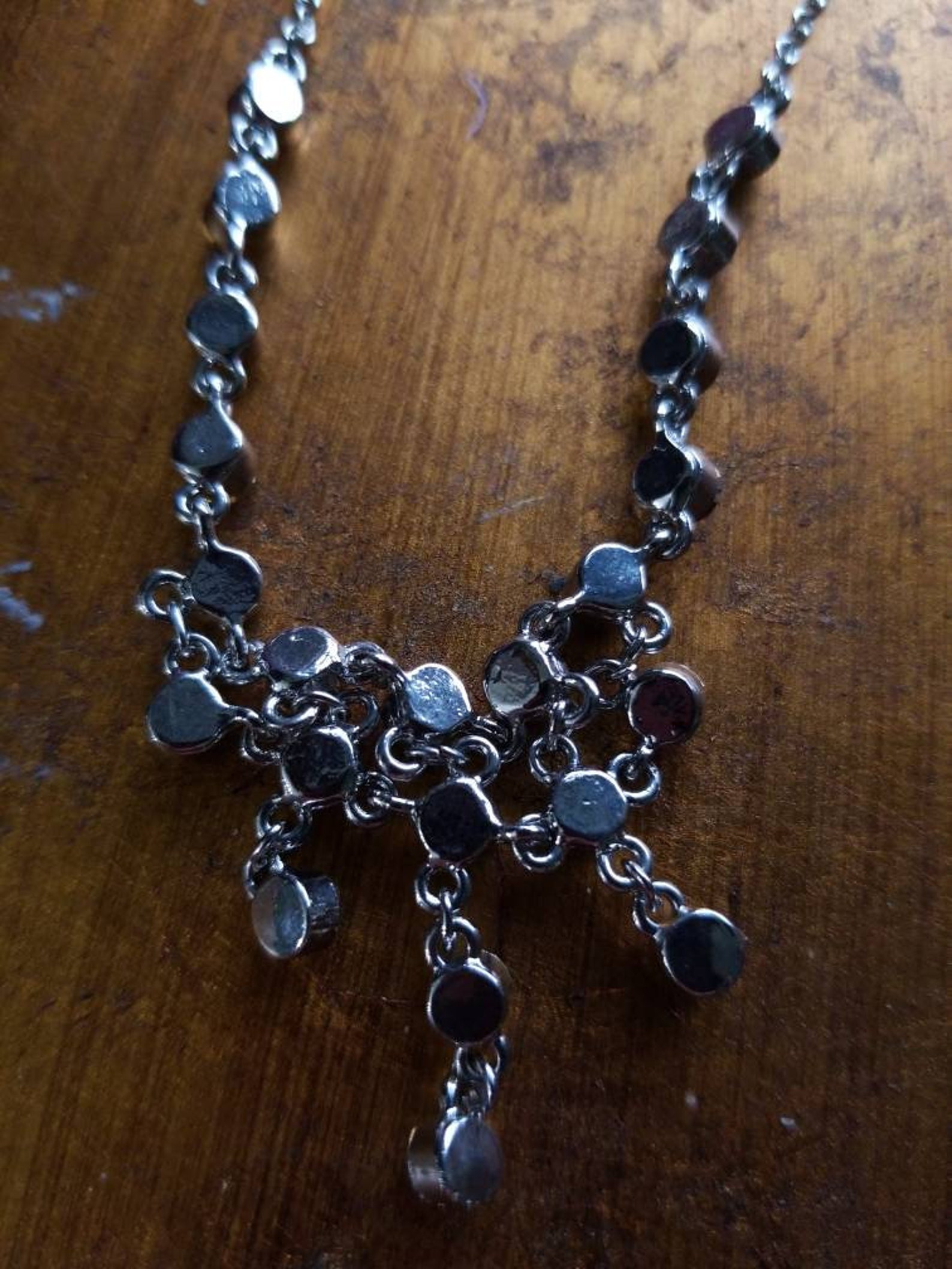 Rhinestone Drop Bib NECKLACE. Vintage Great For The Bride. | Etsy