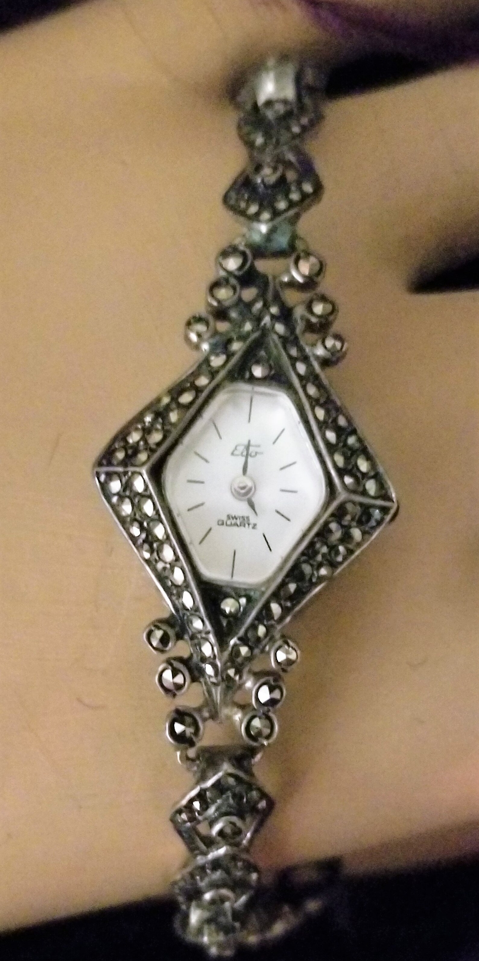 Beautiful Marquisite Watch Ornate in Sterling Silver - Etsy