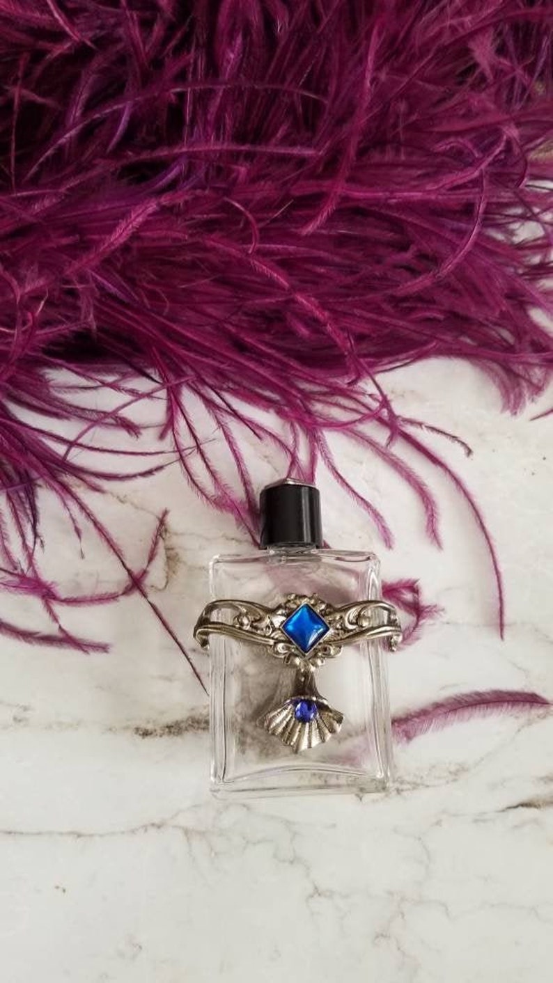 Perfume Bottle Embellished With Blue Stones - Etsy