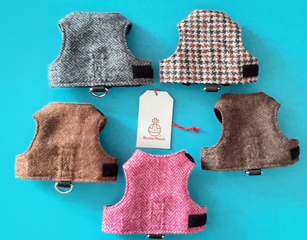 HARRIS TWEED Limited Edition- Ready Made - Cat Harness / Walking Jacket ...
