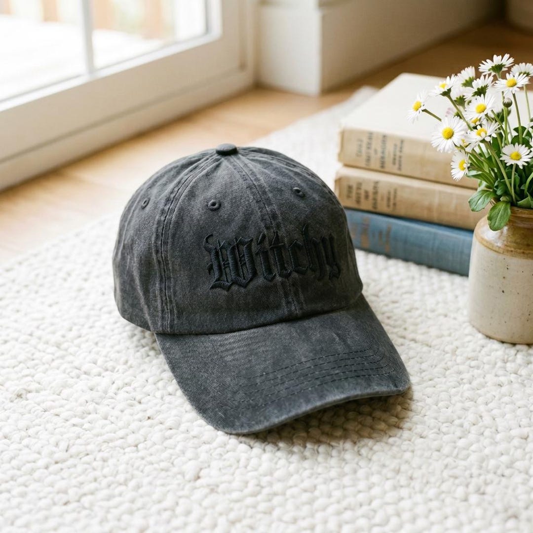 Embroidered Witchy Baseball Cap, Halloween Costume Hat - Etsy