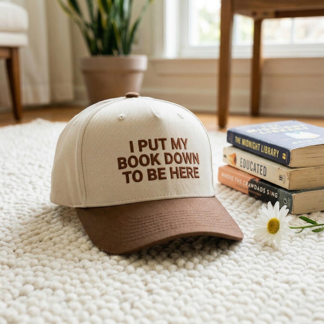 Embroidered Book Lover Hat, Reading Cap, Bookish Gift for Her - Etsy
