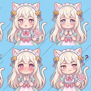 Custom Pngtuber Model | Veadotube Anime Chibi Avatar | Pastel Animal ...