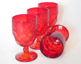 Red goblets | Etsy