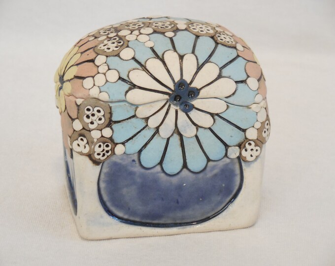 Ceramic Flower Power Trinket Box, Artist Signed - Etsy