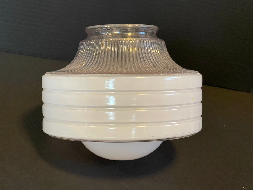 Vintage Ceiling Light Cover, Mid Century Frosted Glass, 4" Fitter - Etsy