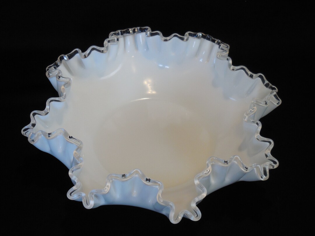 Fenton Silvercrest Ruffle Edge Large Serving Piece / Fruit Bowl ...
