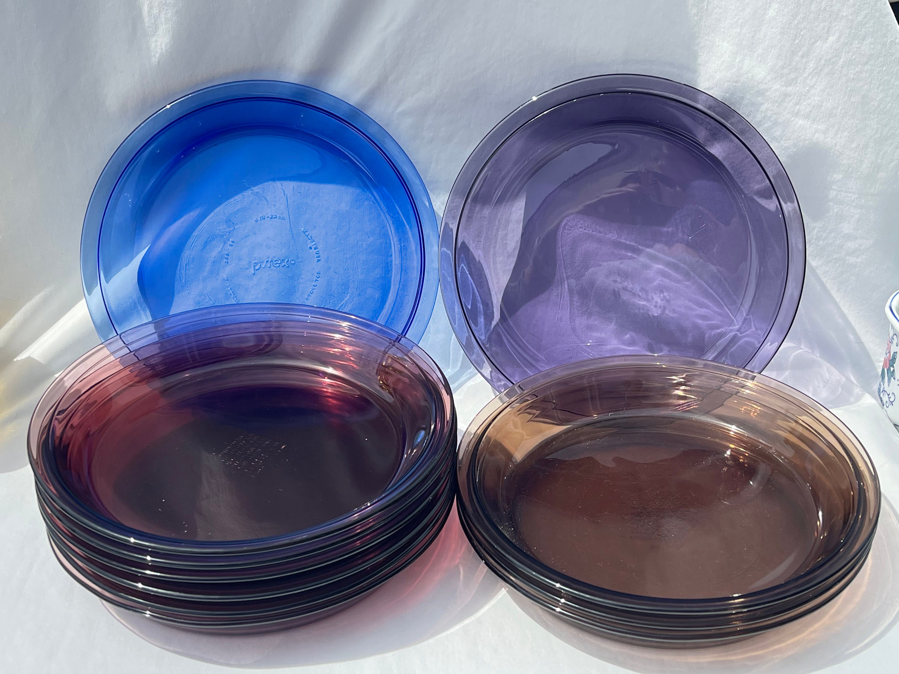 Pyrex Flat Edge Pie Pans #209 in Cranberry, Cobalt, Purple, OR Amber - Etsy