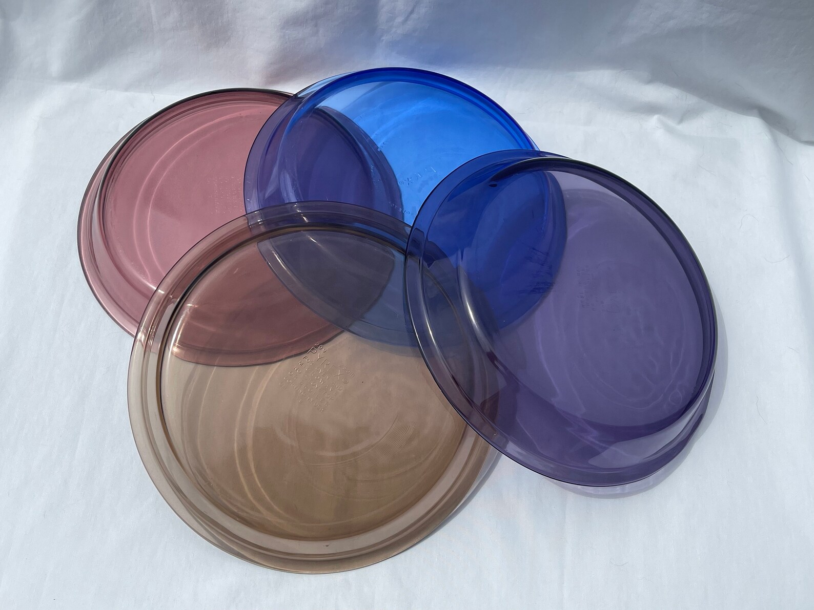 Pyrex Flat Edge Pie Pans #209 in Cranberry, Cobalt, Purple, OR Amber - Etsy