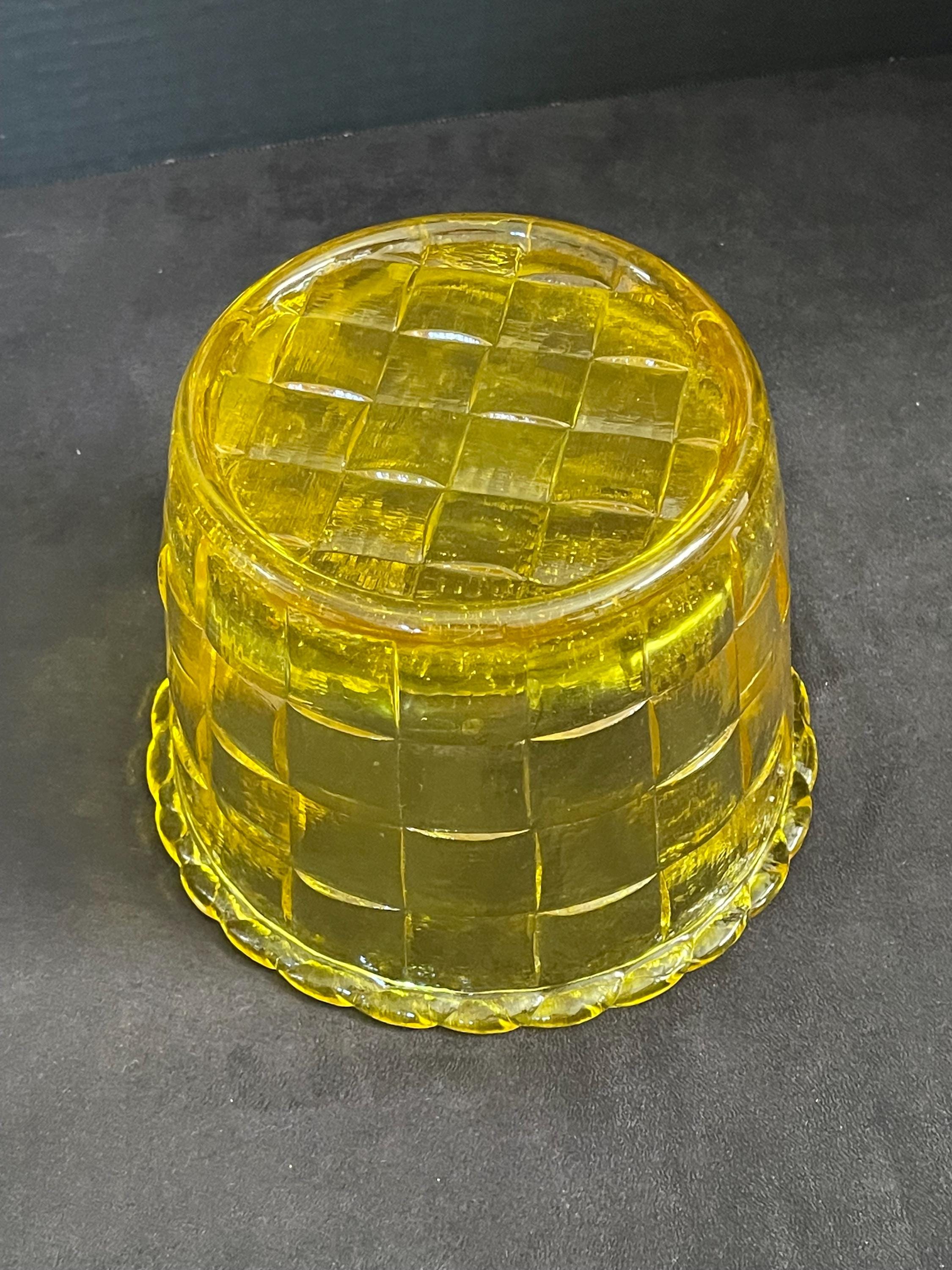 Viking Glass Ashley Yellow Ice Bucket - Etsy